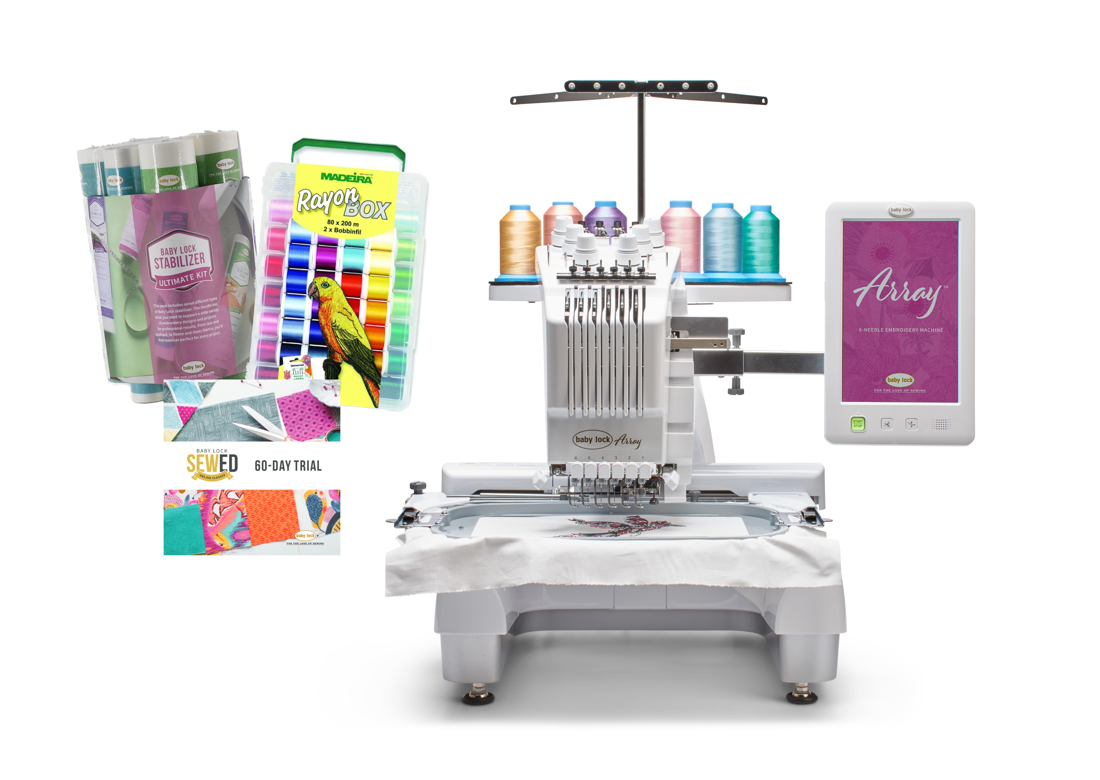 Baby Lock Array 6 Needle Embroidery Machine – Quality Sewing & Vacuum