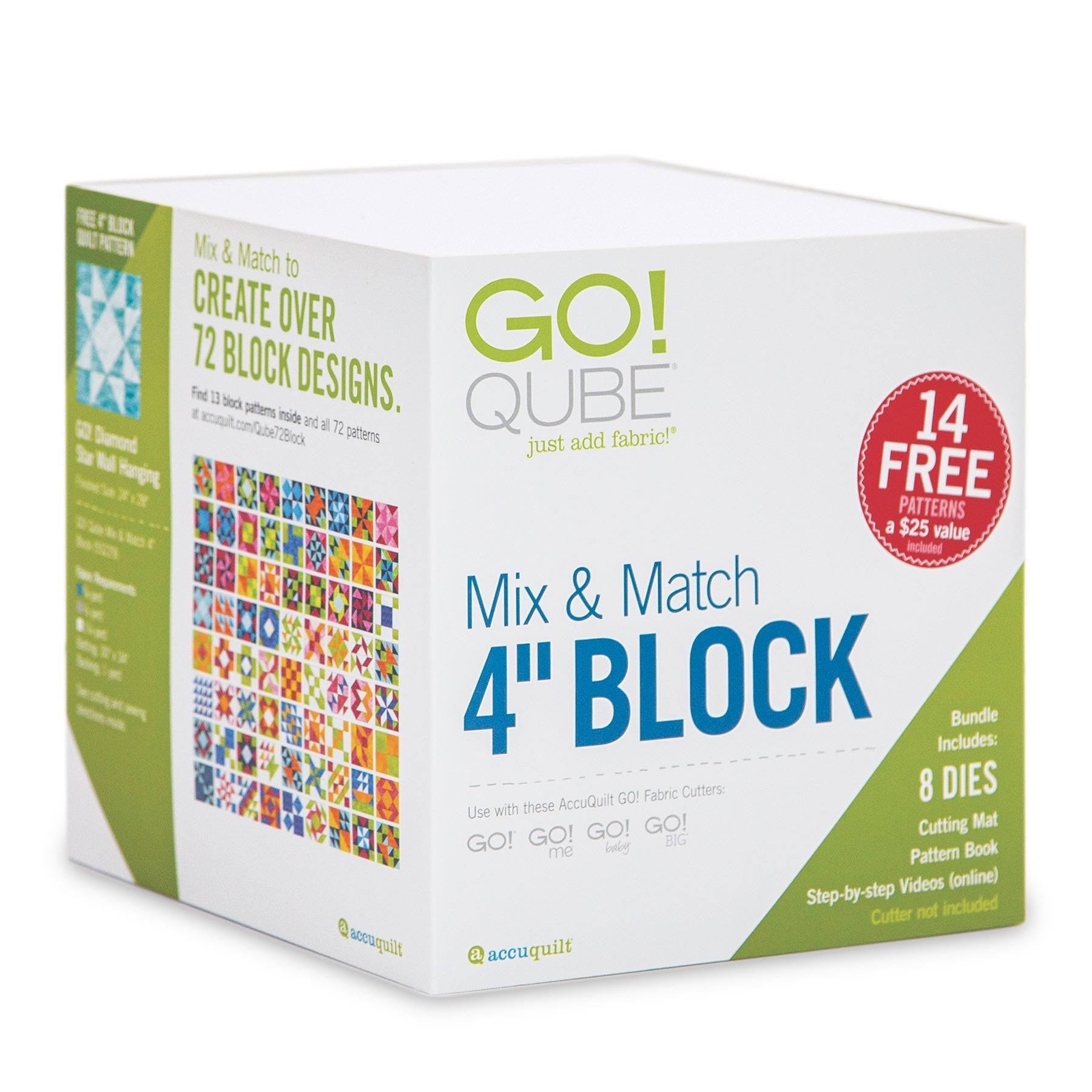 GO! Qube 4” Mix & Match Block - Create 72+ Quilt Blocks
