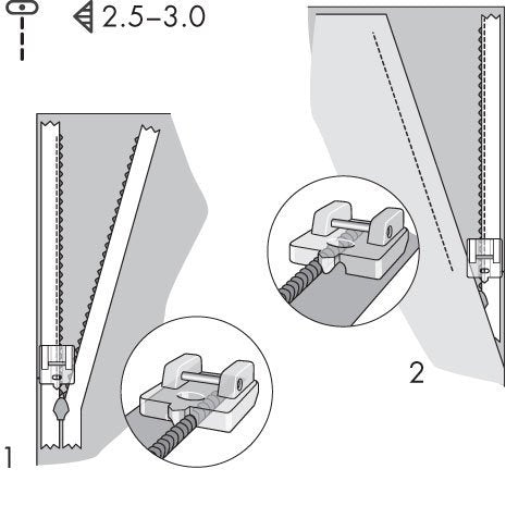 Pfaff Invisible Zipper Foot | QualitySewing.com